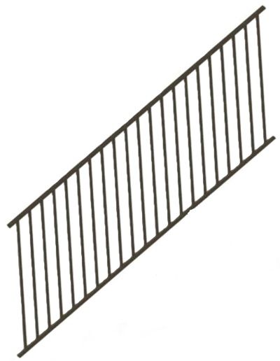 Bronze Avalon 8' x 36" Stair Rail With 3/4" Square Balusters at GR ...