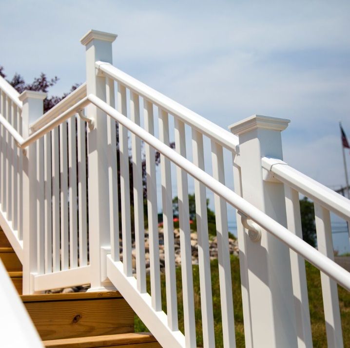 White Vinyl Clad ADA Handrail | ADA Railing