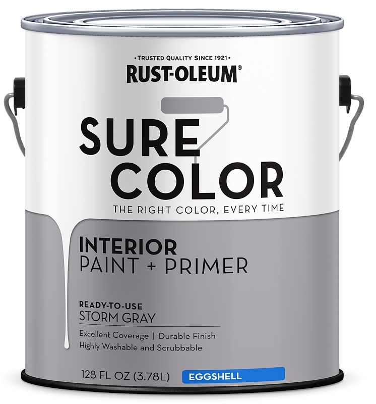 Rustoleum Sure Color Eggshell 1 Gal - Storm Gray (380224) at ...
