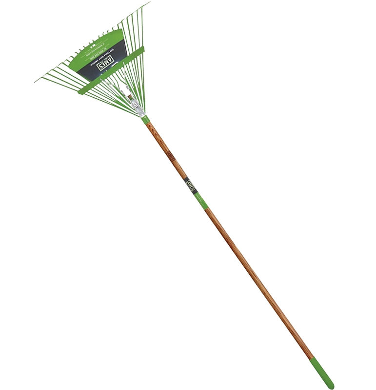 Leaf Rake - Steel Tine - 65" Wooden Handle at Dufrene Building ...
