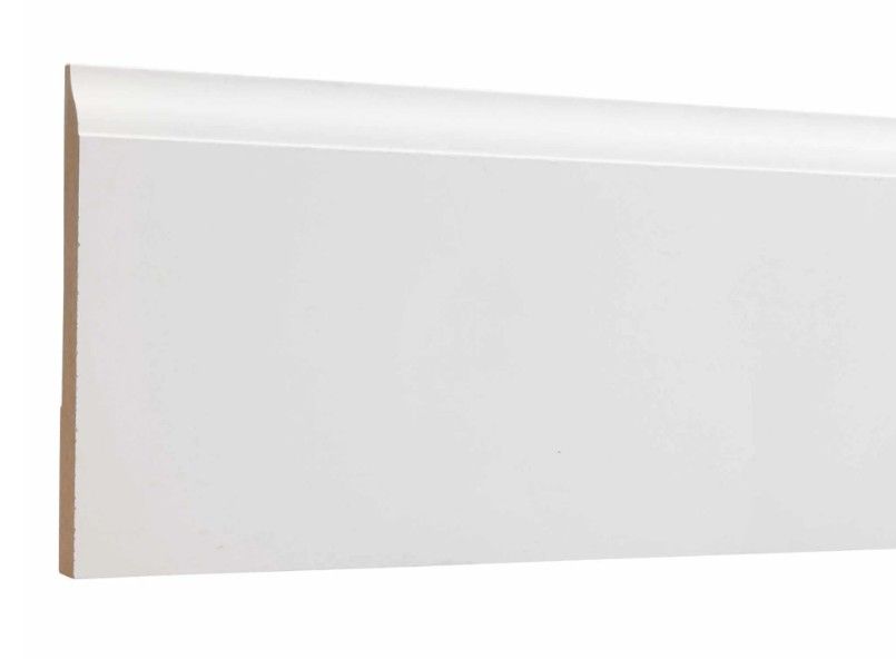 12MM (15/32") x 4-1/4" x 16' Primed MDF Baseboard Ultralite, Colonial ...
