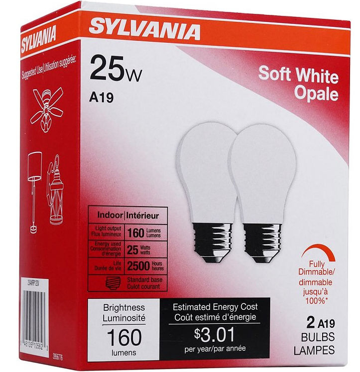 Incandescent Light Bulb- 40W - Clear - 2 Pack at Dufrene Building ...