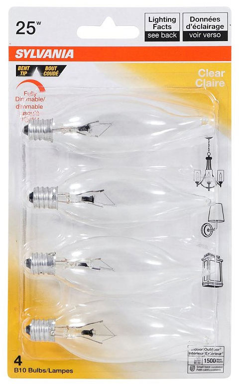 Incandescent Light Bulb- 25W- Clear- 4 Pack at Dufrene Building ...