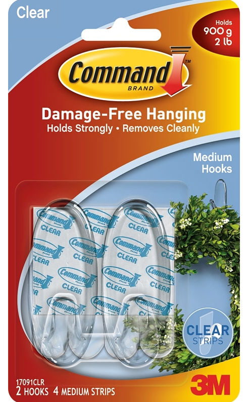Adhesive Hooks- 2 Hooks - Plastic - Clear at Dufrene Building Materials ...