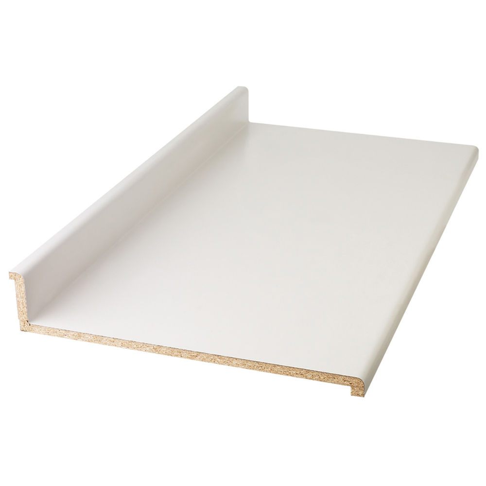 VT Dimensions 10 ft. Frosty White Straight Laminate Kitchen Countertop ...
