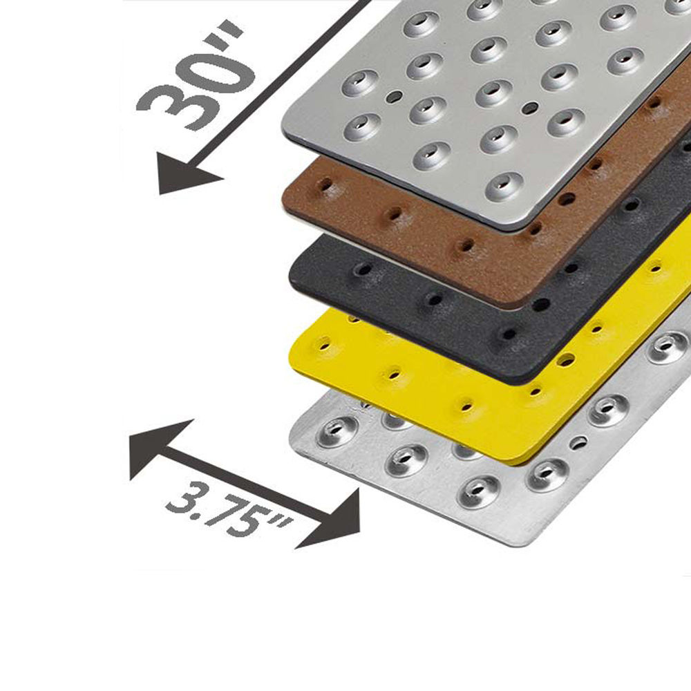 Brown 3.75" x 30" Non-Slip Stair Tread Aluminum at Discount Builders ...