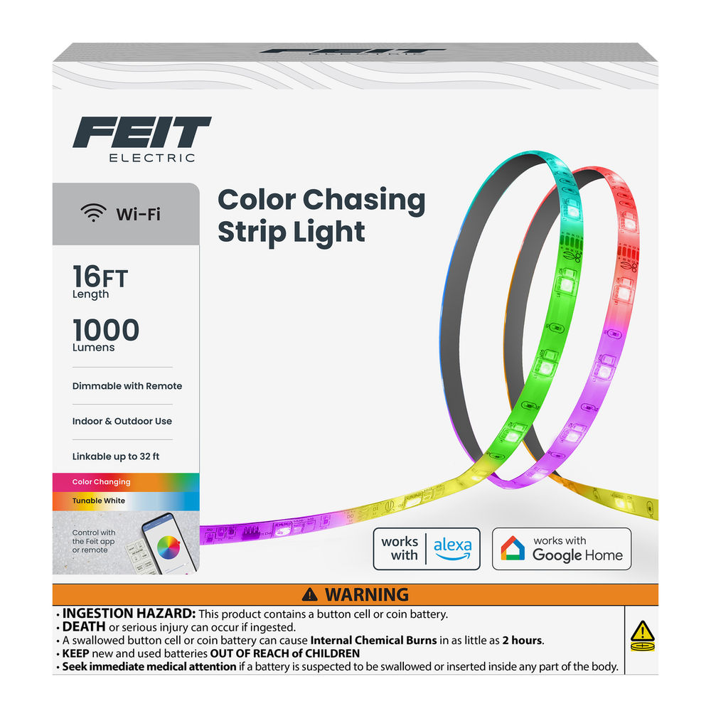 Feit 16 ft. WiFi LED Color Changing Tape Light at Discount Builders ...