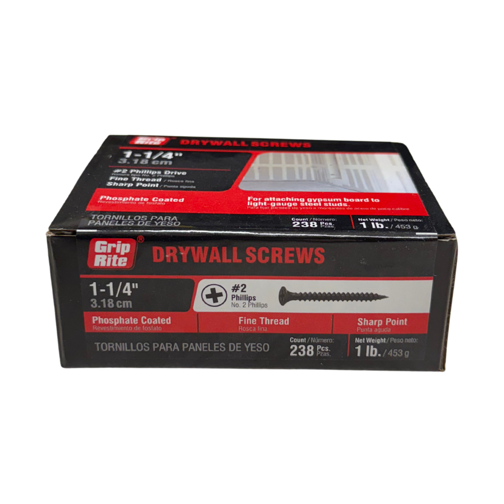 1-1/4in Fine Thread Drywall Screw 1 lb. at Belletetes | Specialty Screws