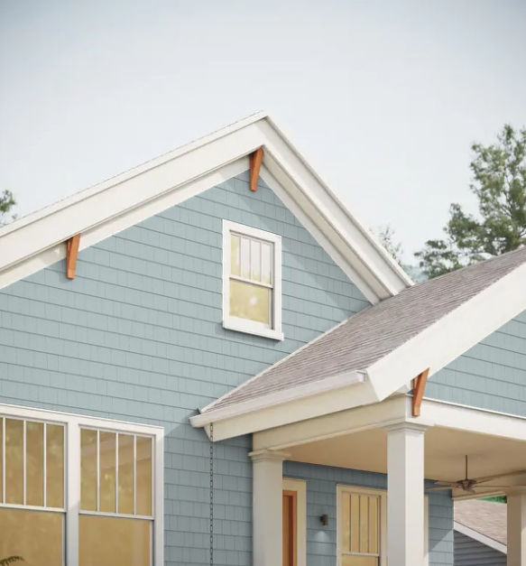 15.25"X48" Straight Edge Panel Shingle Siding - Zen Blue at Dufrene ...