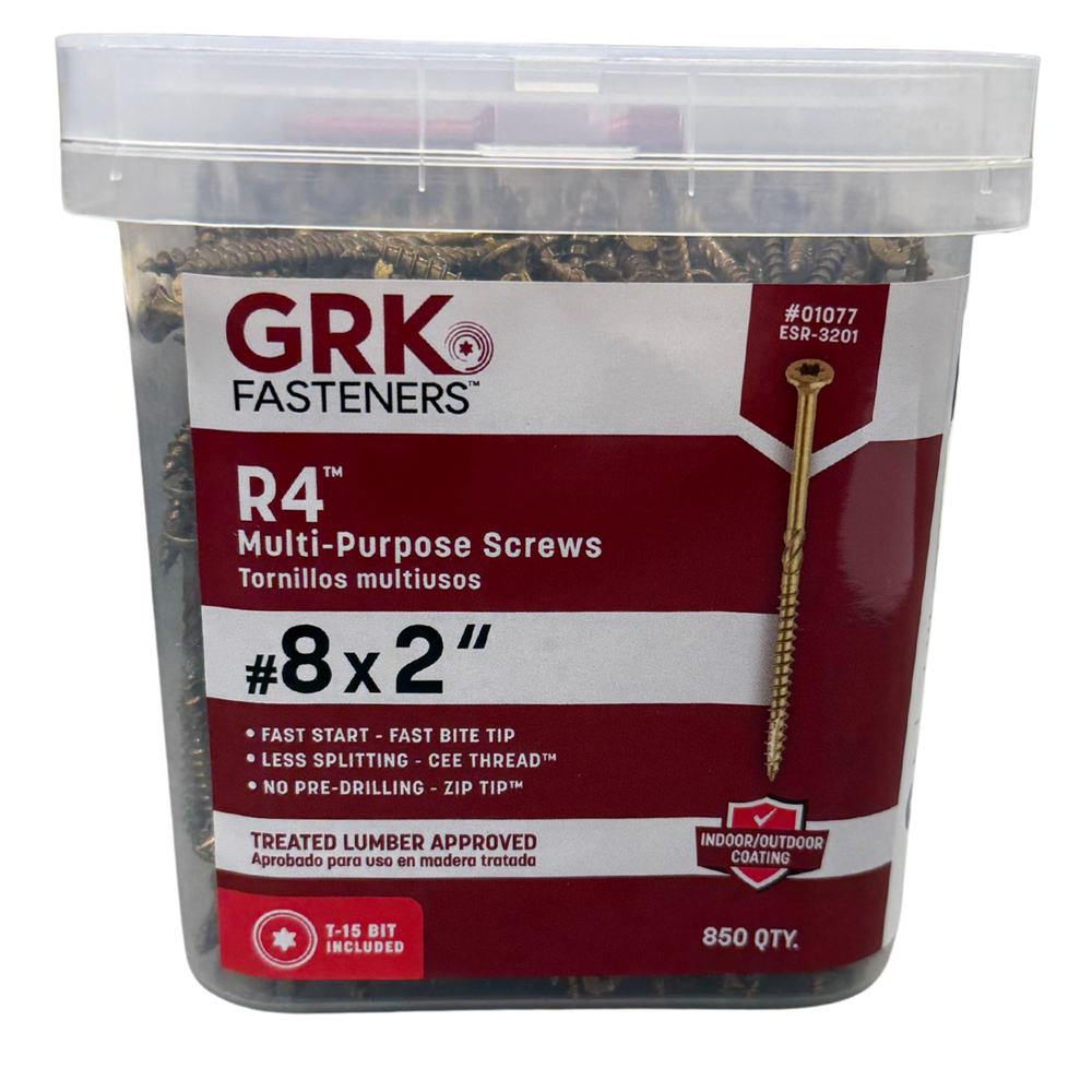GRK #8 x 2in R4 Multi-Purpose Screws 850/bx at Belletetes | GRK Screws