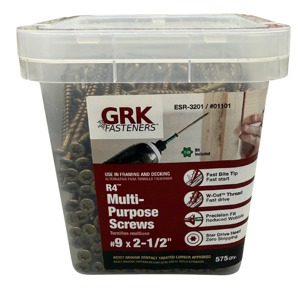 GRK 9 x 2-1/2in R4 Multi-Purpose Screws 575/bx at Belletetes | GRK Screws