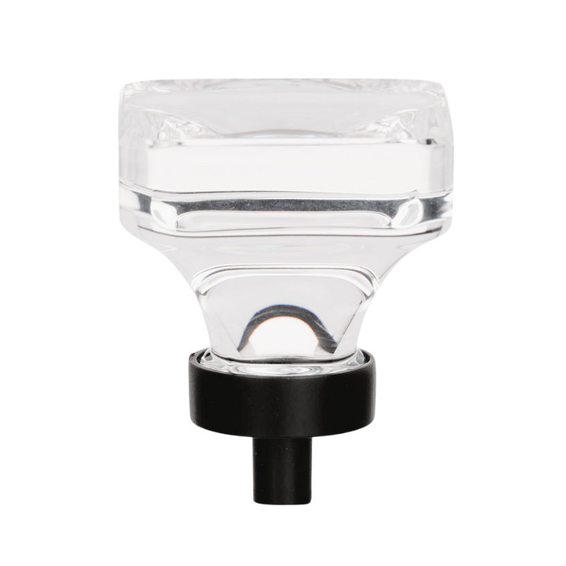 Amerock Glacio Knob Square 1.375 in. Clear and Black Bronze at Moscow ...