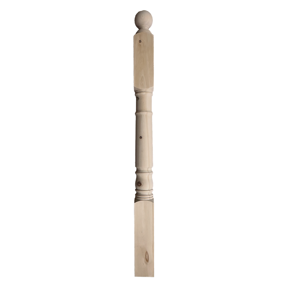 Knotty Pine Colonial 1/2 Newel 3 1/2" x 48" at Monaghan Lumber | Newel ...