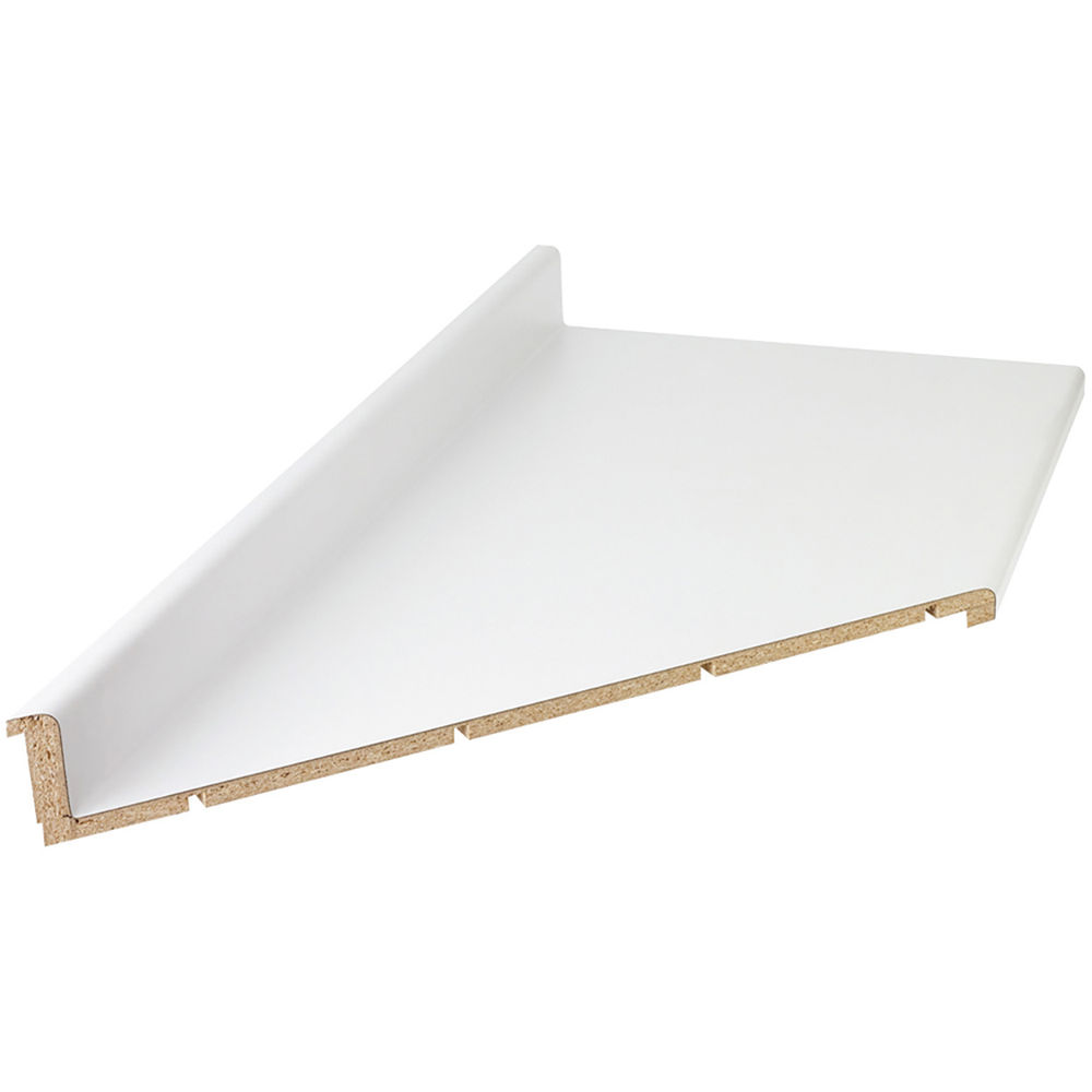 VT Dimensions 10 ft. Frosty White Left Miter Laminate Kitchen ...