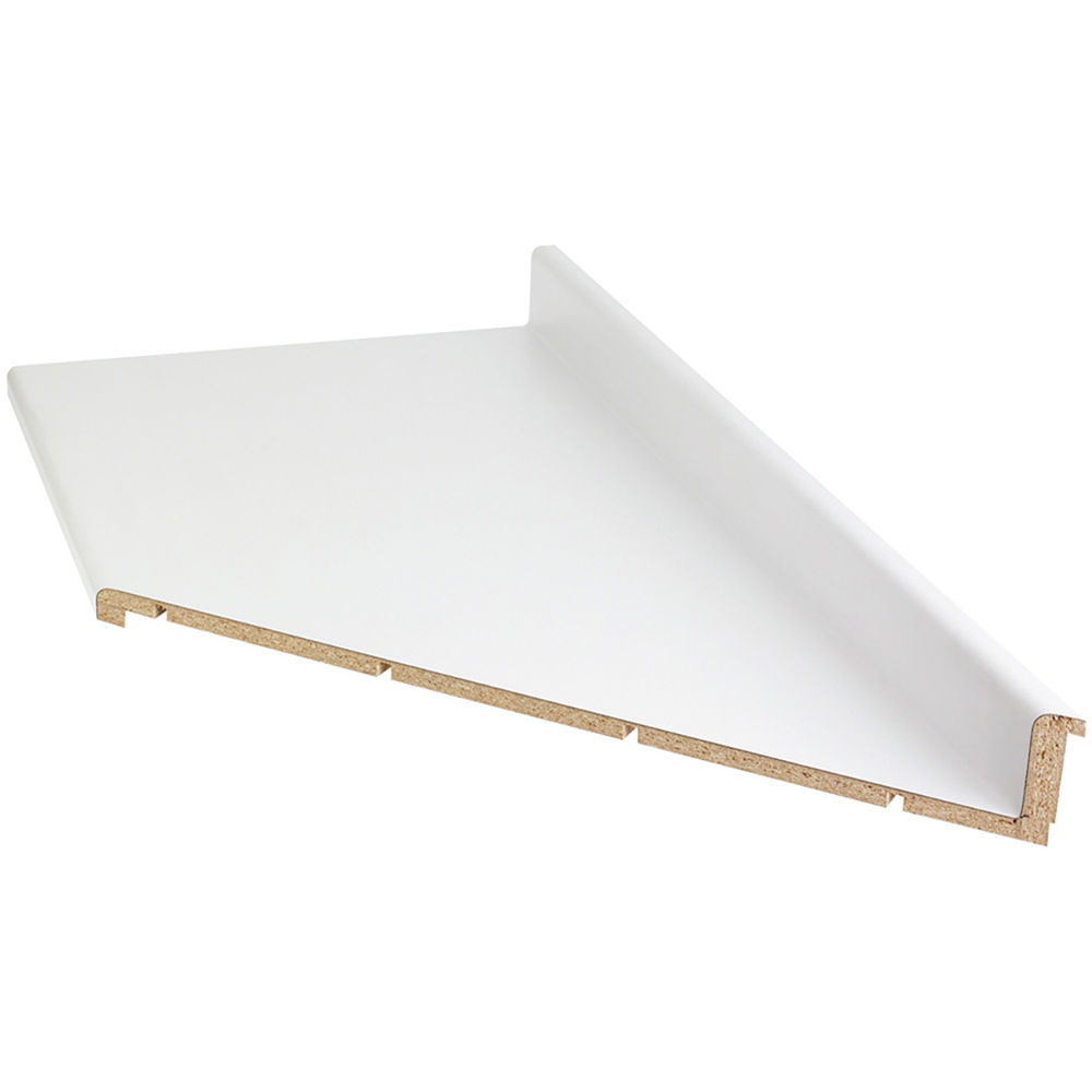 VT Dimensions 6 ft. Frosty White Right Miter Laminate Kitchen ...