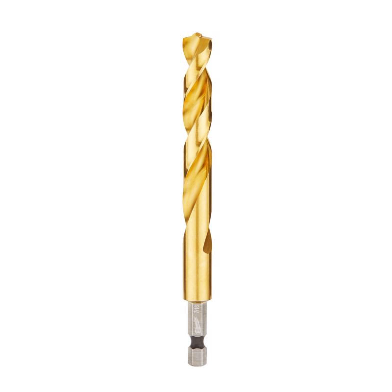 Milwaukee Shockwave 7/16 in. Red Helix Titanium Hex Shank Drill Bit at ...