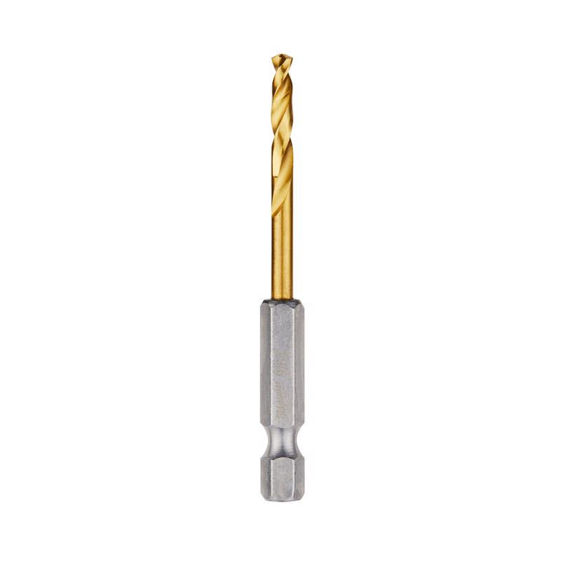 Milwaukee Shockwave 9/64 in. Red Helix Titanium Hex Shank Drill Bit at ...
