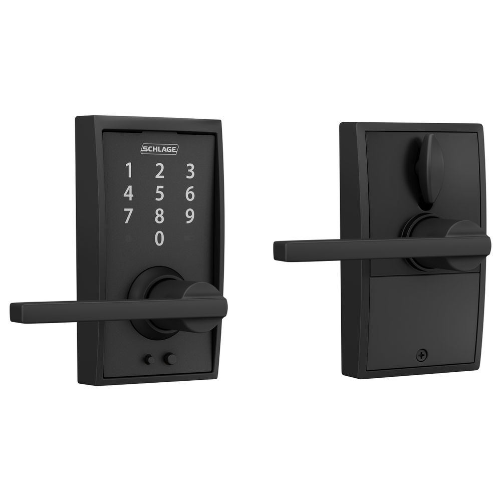Schlage Keyless Matte Black Touchscreen Lever at Discount Builders ...