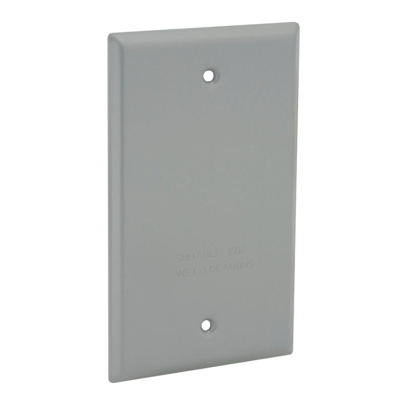Bell Outdoor Weatherproof Single Gang Blank Switch Plate Cover Gray at ...