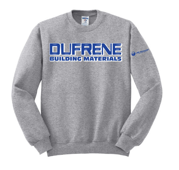 DBM LOGO'D GREY CREWNECK SWEATSHIRT - 4X-Large at Dufrene Building ...