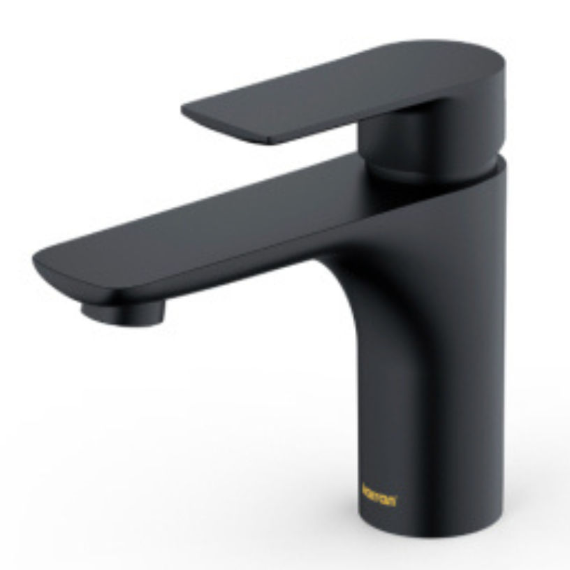 Karran Kayes Matte Black Single Handle w/ Push Pop-Up Bathroom Faucet ...