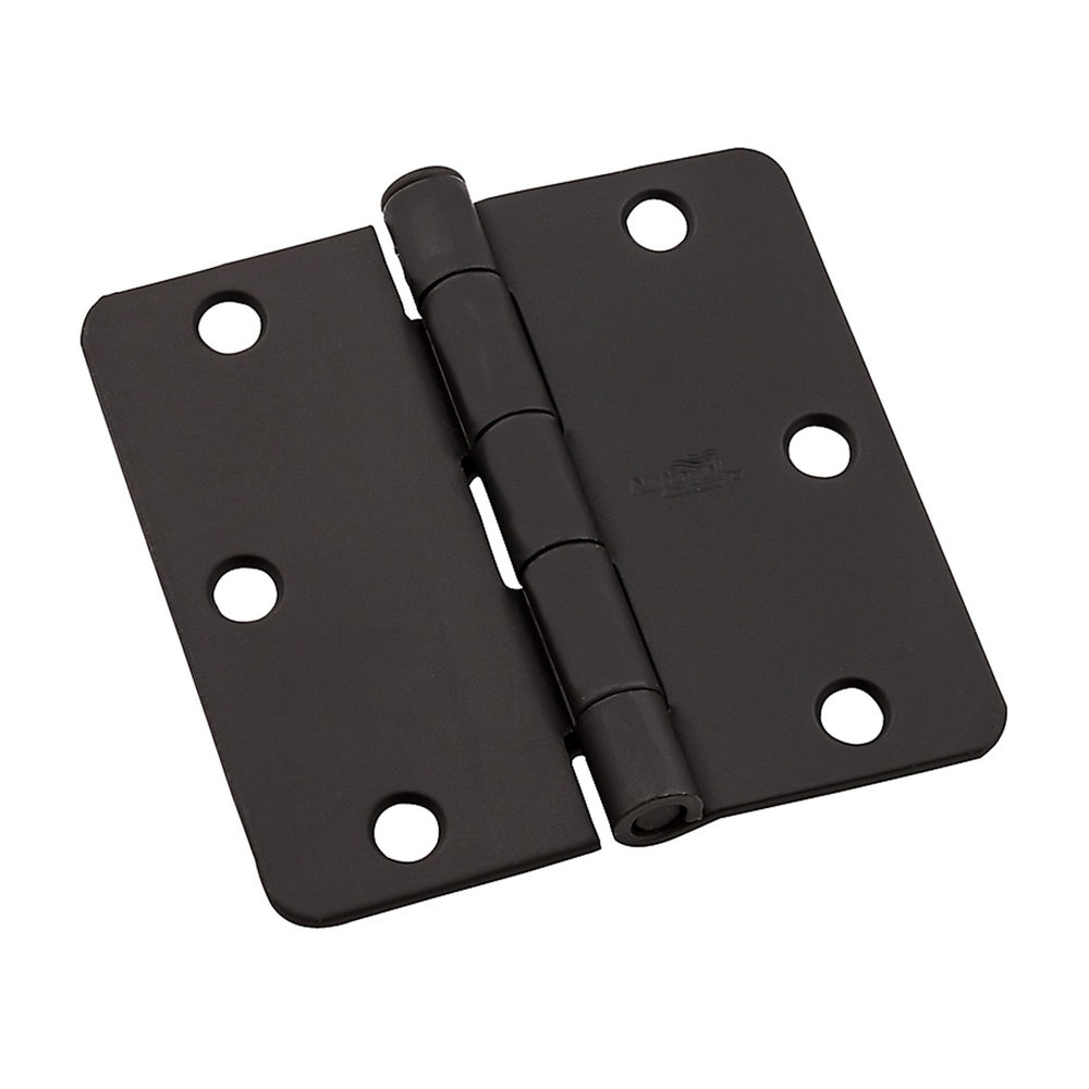 National Hardware 3-1/2" x 1/4" Radius Black Door Hinge 3 Pack at ...