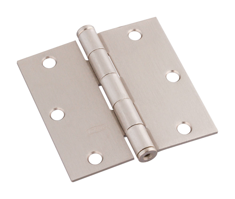 National Hardware 3-1/2 in. Square Satin Nickel Door Hinge 3 Pack at ...