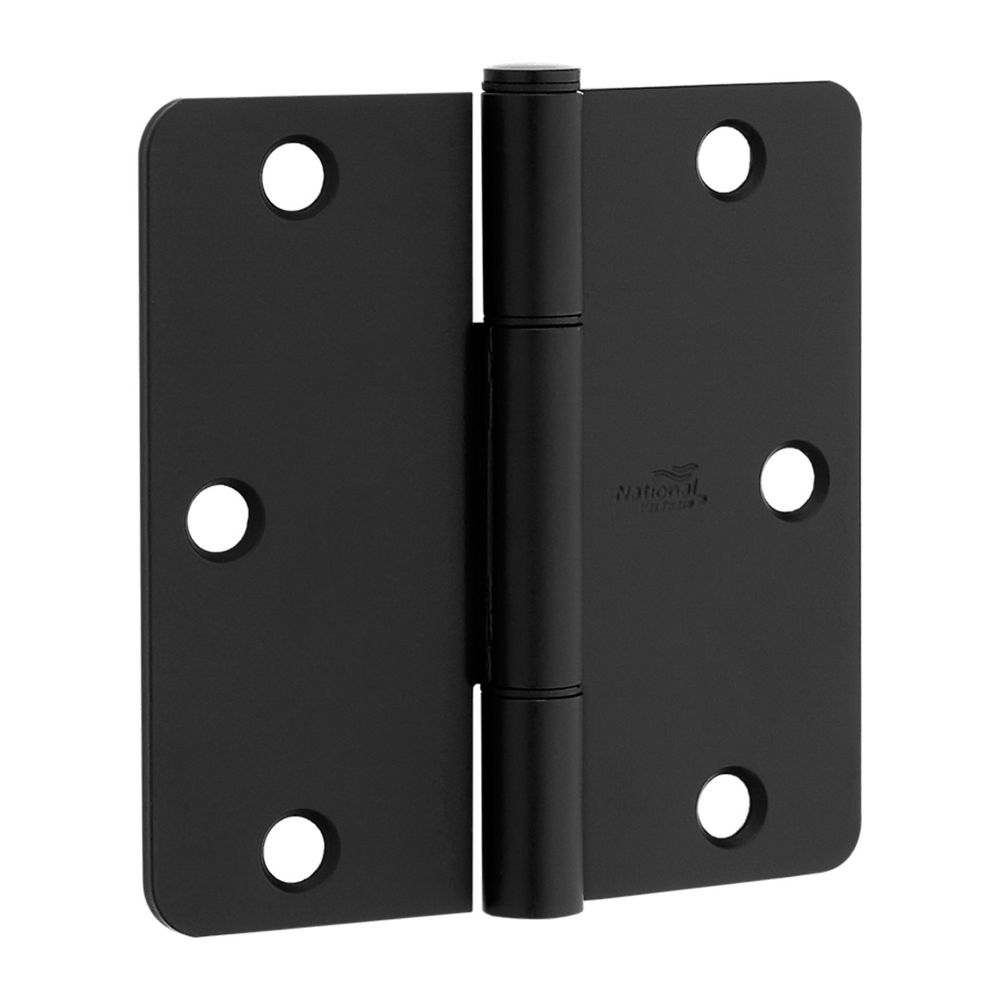 National Hardware Squeak Guard 3-1/2" x 1/4" Radius Matte Black Door ...