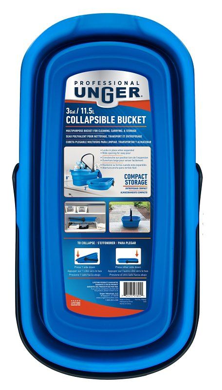Unger Professional Collapsible Bucket 3 gal Blue at Discount Builders ...