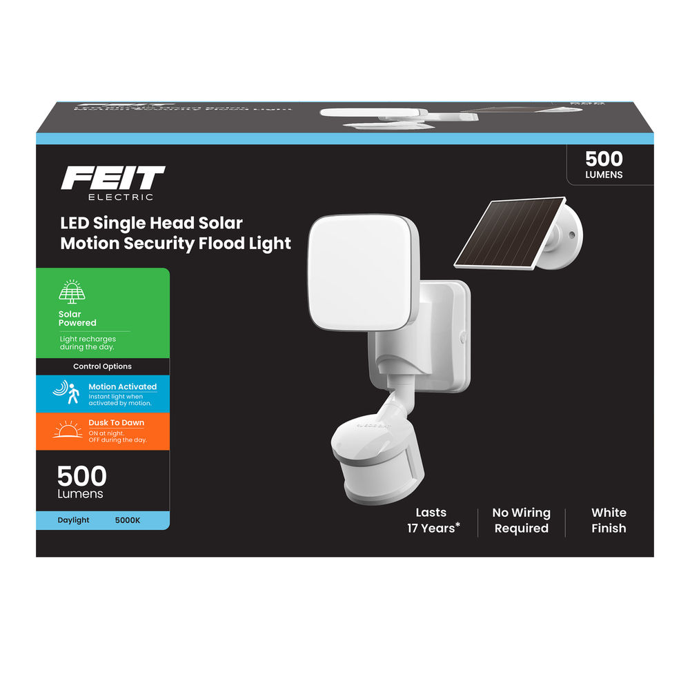 Feit Single Head Solar Motion White Security LED Flood Light at ...