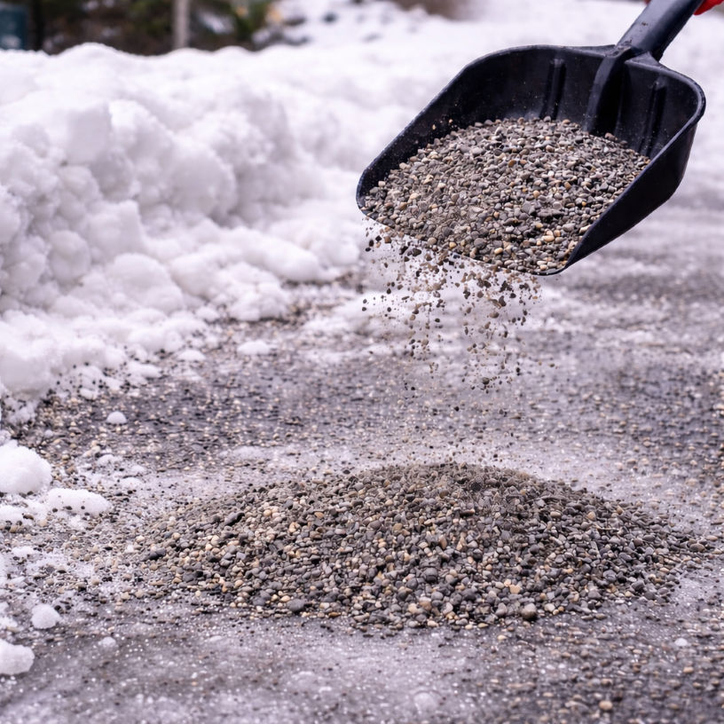 Traction Grit 50lb Bag (Limestone Grit) at S.W. Collins Co. | Ice Melt