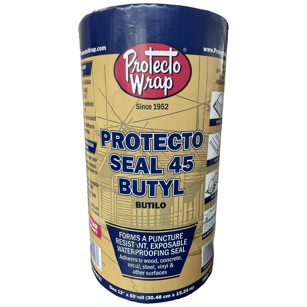 Protecto Seal 45 Butyl 12" x 50' Exposable Waterproofing Membrane at ...