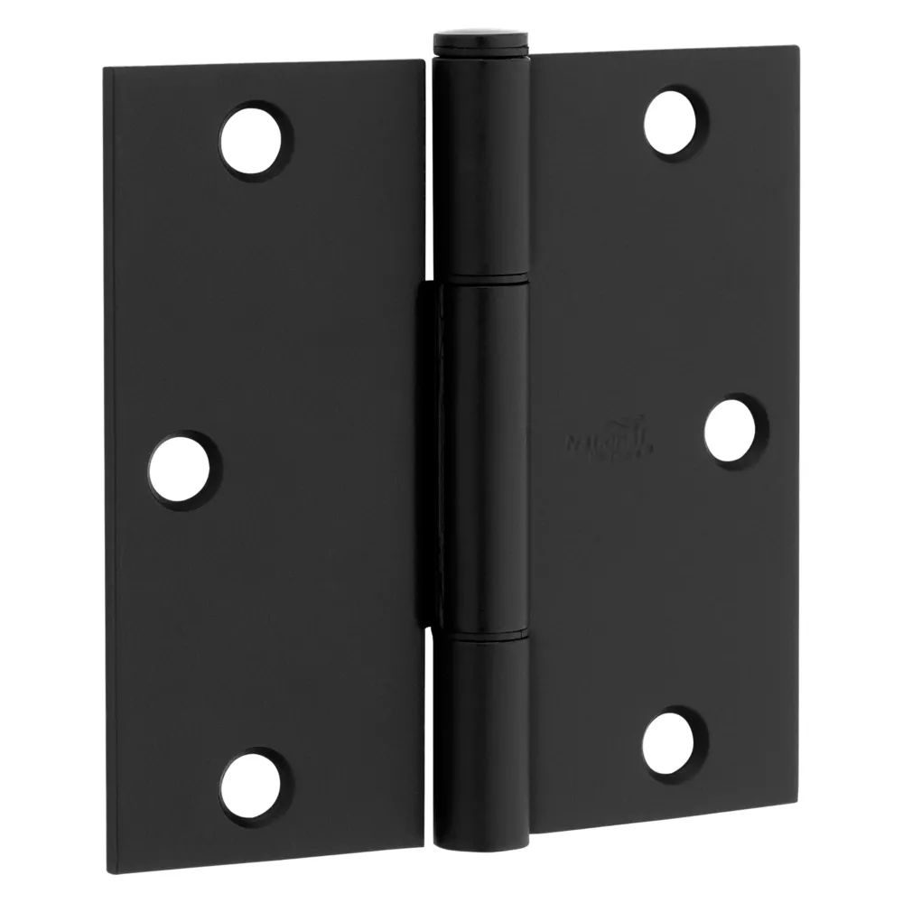 National Hardware Matte Black Door Hinge 3.5 in. Square Corner at ...