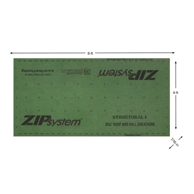 ZIP System 7/16-in X 4-ft X 8-ft OSB Structural Sheathing with Water ...
