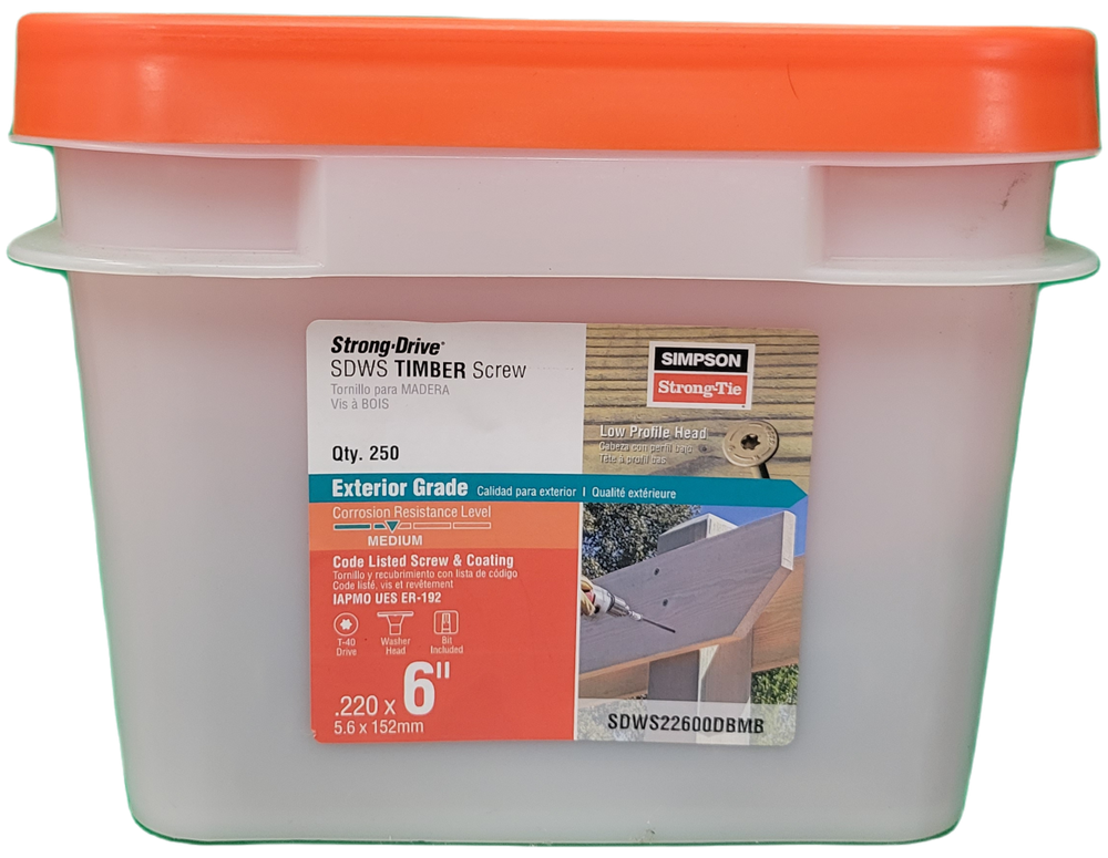 Simpson Strong-Tie SDWS22600DBMB Strong-Drive SDWS TIMBER Screw ...