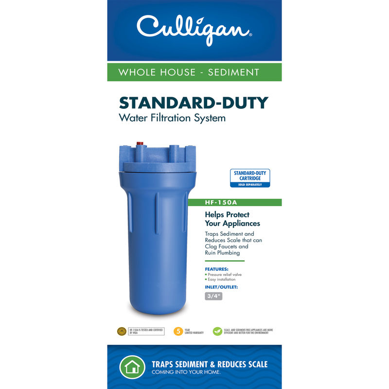 Culligan HF-150A Sediment Main Water Line Whole House Water Filtration ...