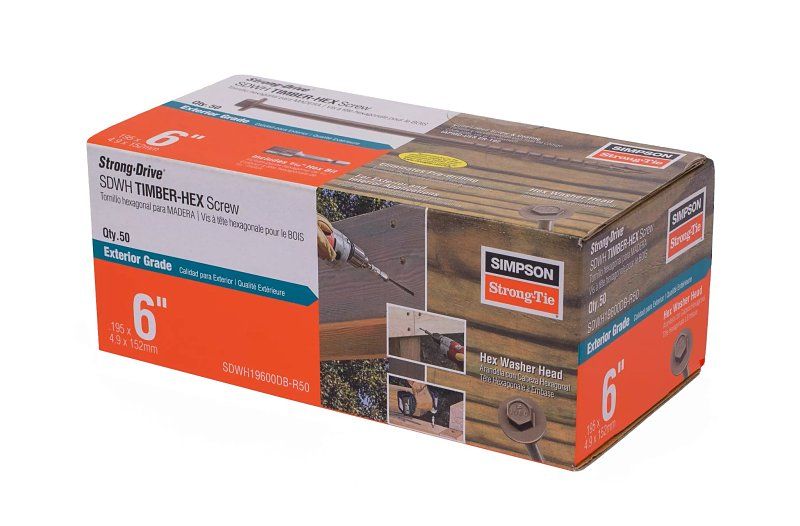 Simpson SDWH19600DBR50 SDWHDB Hex Double Barrrier 6in 5/16 50CT at ...