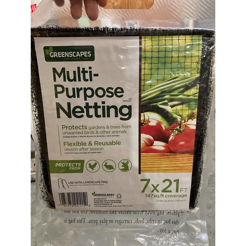 Greenscapes 46639 Multi-Purpose Garden Netting Black 7 x 21-ft at ...