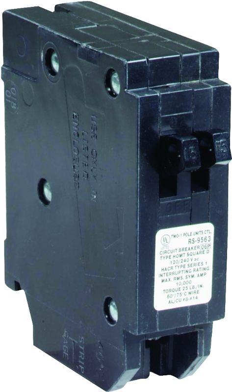 Square D HOMT2020CP HomeLine Tandem Circuit Breaker 1P/20/20A 1-in at ...