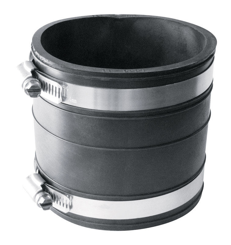 Fernco P1060-33 Flexible Drain Coupling 3-in (connects PVC plastic ...