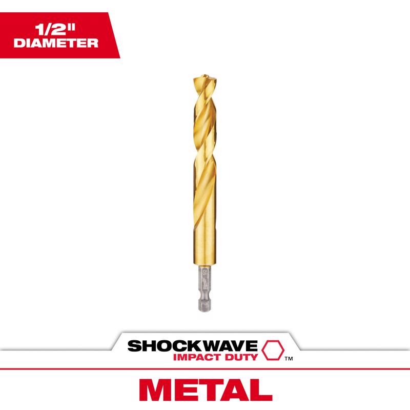 Milwaukee 48-89-4629 Shockwave Impact Duty Red Helix Titanium Drill Bit ...