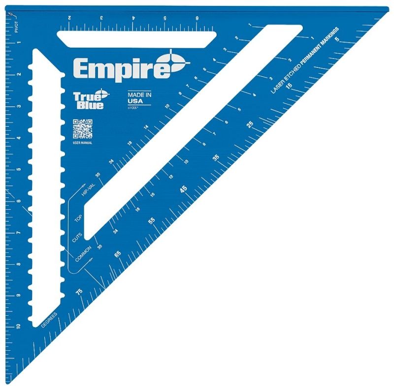 Empire e3992 True Blue Laser Etched Rafter Square 12-in at Central ...