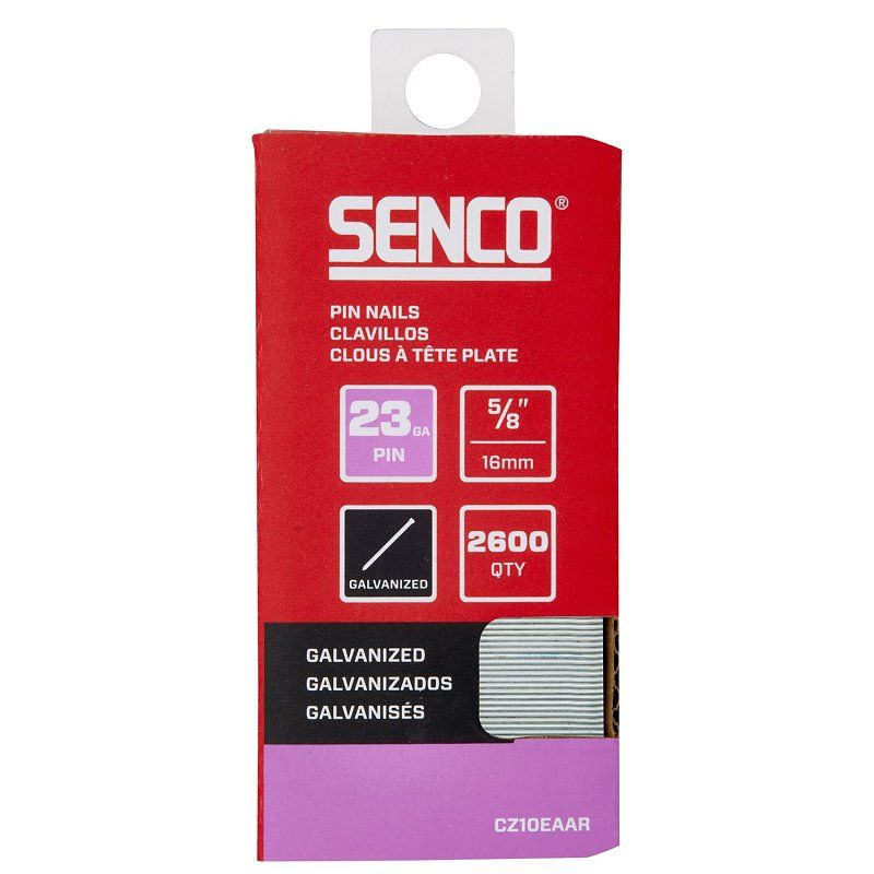 Senco Cz10Eaar 5/8-Inch 23-Gauge Galvanized Headless Micro Pins 2600 ...