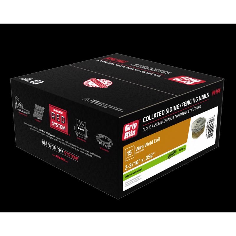 Grip Rite GRC7R90DHG 2-3/16X.092 15 Wire Collated Exterior Galv Ring ...