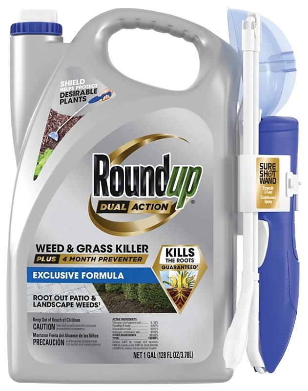 Roundup 5378304 Dual Action Weed & Grass Killer Liquid RTU 1gal w/Sure ...