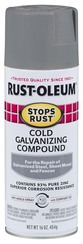 Rust-Oleum 7785830 Stops Rust Cold Galvanizing Compound Gray 16oz Spray ...