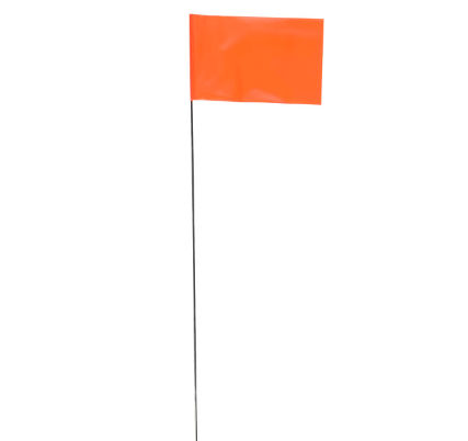 Stake Flag Orange 15" (Pack of 10) at Ashby Lumber | Marking Flags & Tapes