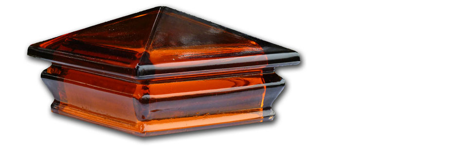 4" x 4" Amber Glass Post Cap at Ashby Lumber | Glass Post Caps