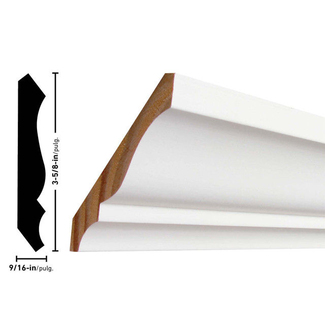 9/16" x 3 5/8" Pine Fancy Crown (LWM49) at Belletetes | Pine Mouldings