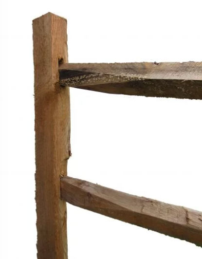 Split Rail End Post (Treated Poplar, 2-Hole) at Belletetes | Wood Fence ...